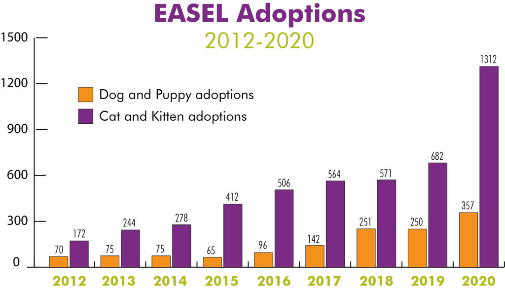 Measuring Our Success | EASEL Animal Rescue League & Pet Adoptions